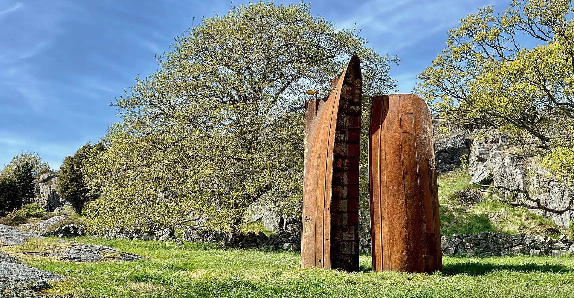 Skulptur i Pilane konstutställning på Tjörn