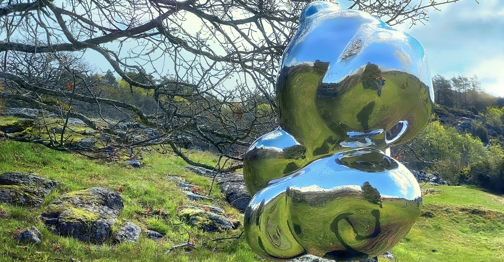 Skulptur i Pilane konstutställning på Tjörn